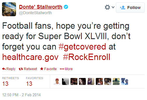 NFL Players Tweet Pro-Obamacare Messages Crafted by White House During ...