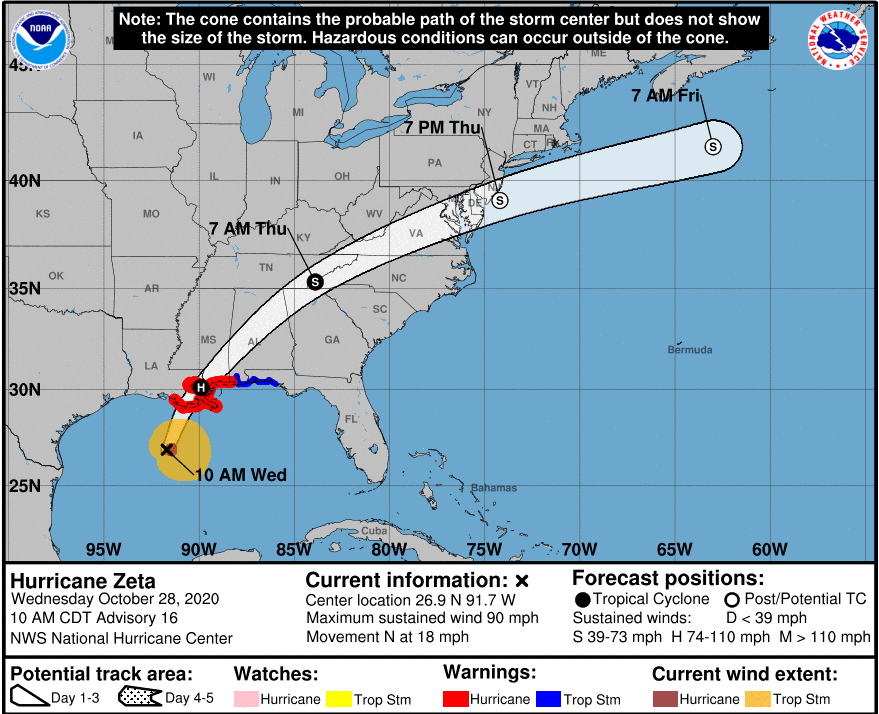 Hurricane Zeta tracker: Gulf coast prepares for direct hit | U.S.