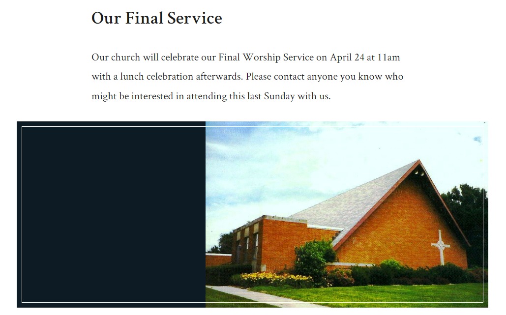 Church running since 1848 to hold final service Sunday | Church ...