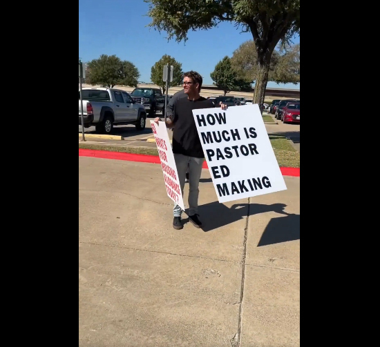 Protester arrested for causing 'disturbance' outside Texas church | U.S.