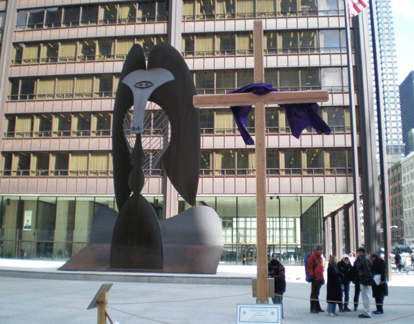 Giant Easter Cross Goes Up in Downtown Chicago | U.S.