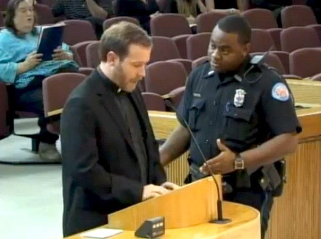 Priest Booted From Meeting During Remarks on Free Speech (VIDEO)