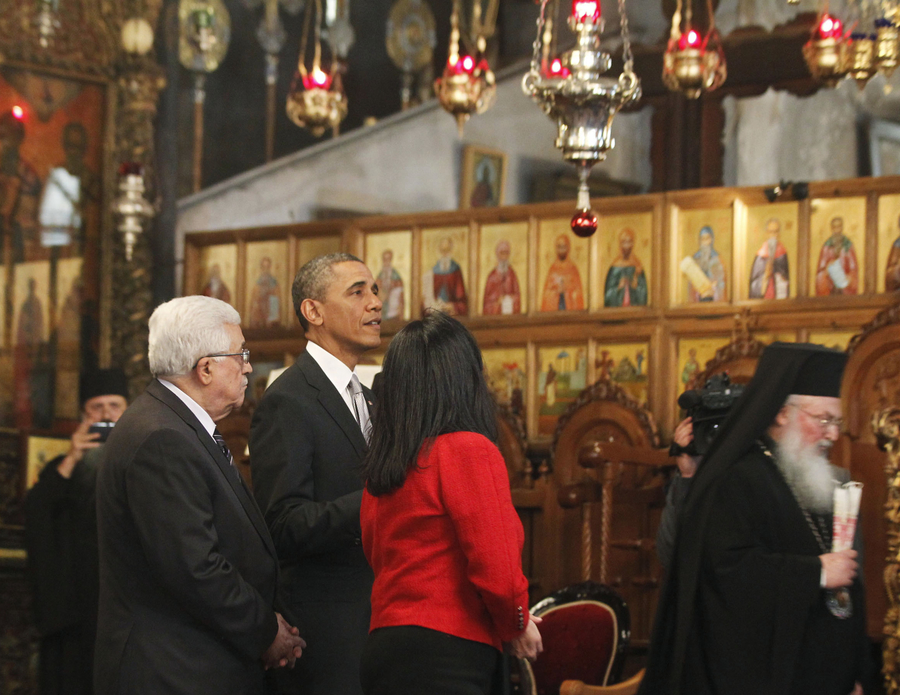 Obama Visits Nativity Church in Bethlehem; Called 'Messenger of Peace ...
