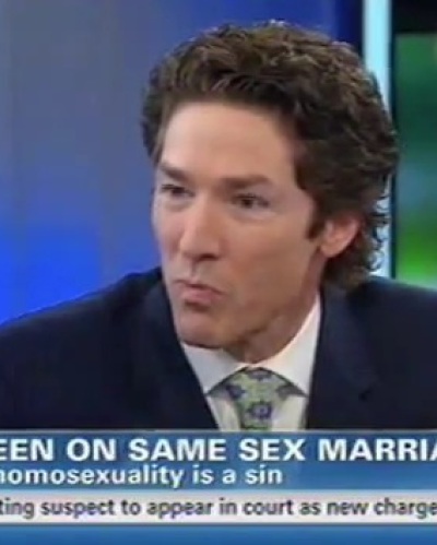 Joel Osteen Pressed on Homosexuality; Says He Didn't 'Choose to Be ...