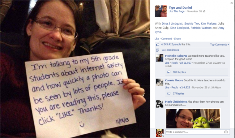 Elementary School Teacher Gets Over 4 Million 'Likes' on Viral Photo ...