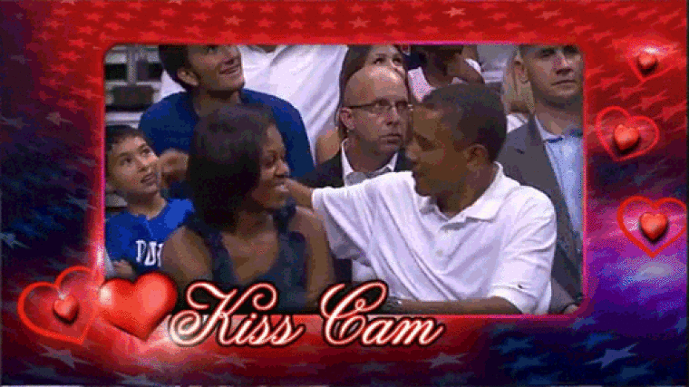 'Kiss Cam' Wants Man to Kiss Beautiful Woman Next to Him; He Responds ...