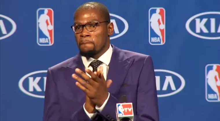 Watch Kevin Durant's Emotional MVP Acceptance Speech: 'I'd Like to Thank God for Changing My ...
