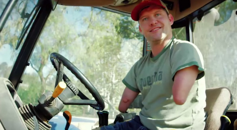 See the Inspiring Story of a Farmer Born With No Arms or Legs (VIDEO)