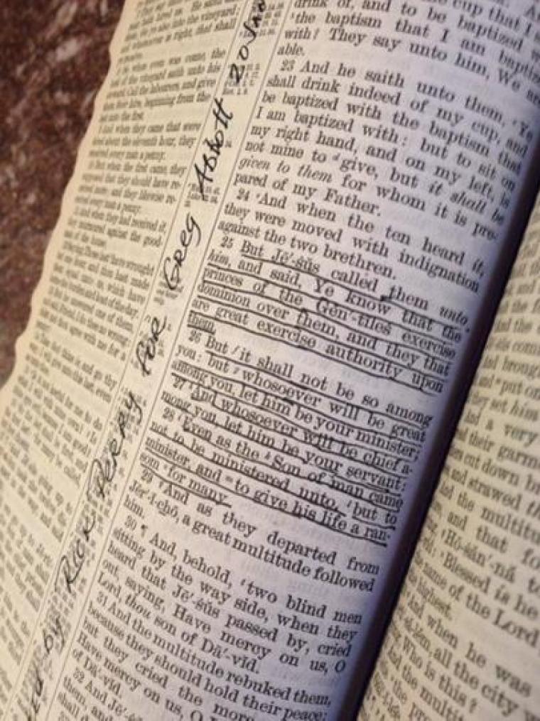 What Bible Verse Did Texas Gov. Rick Perry Underline for His Successor ...